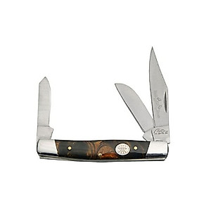 Rite Edge Pearl Stockman Knife, Black, Large