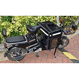 MAXBA Waterproof take-out boxes, delivery boxes, home dinner boxes, insulated food delivery backpacks, pockets and receipt windows, reusable refrigerated bags for food and beverage delivery