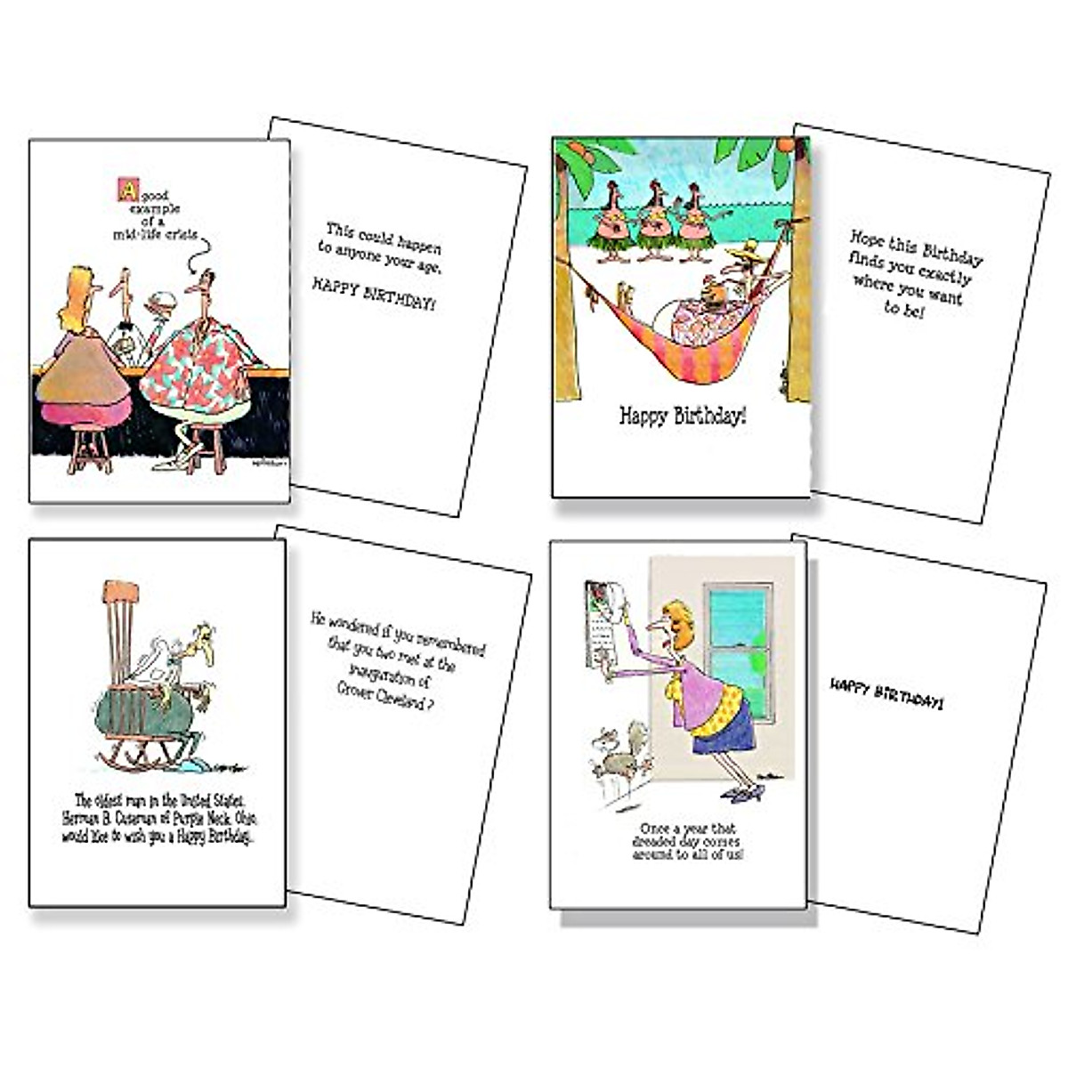 Stonehouse Collection 48 Different Funny Birthday Cards - Assorted Birthday Card Box Set of 48 Card & Envelopes
