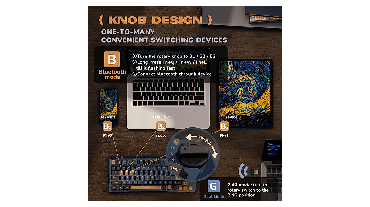 RK Royal Kludge H81 Wireless Gaming Keyboard