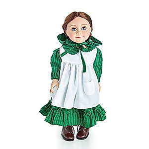 The Queen's Treasures 18 Inch Doll Clothes, Little House on The Prairie Dress Outfit, Authentic 1880's Design Calico Dress & Bonnet with White Apron. Compatible for Use with American Girl Dolls