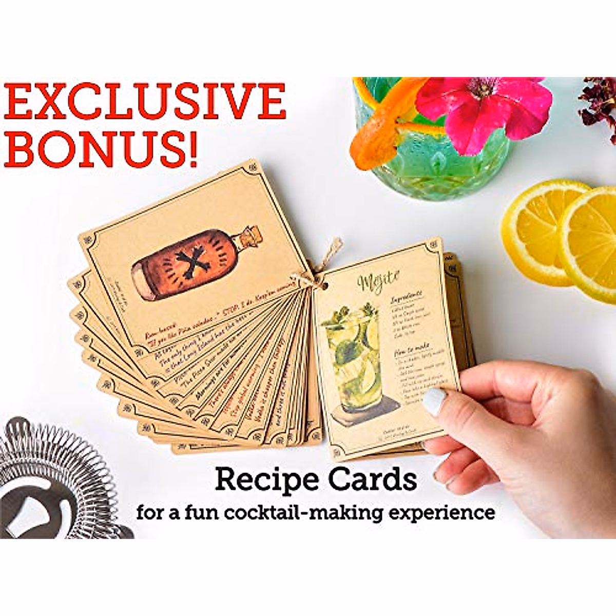 Mixology Bartender Kit: 9-Piece Bar Set Cocktail Shaker Set with Elegant Metal Stand