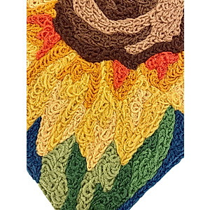 Bold Sunflower Jellybean Accent Rug with Flower Floral Rug 20"x30" Doormat