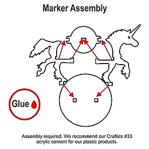 LITKO Unicorn Character Mount | Role-Playing Games | Compatible with Dungeons & Dragons and Pathfinder Games (40mm Circular Base, White)