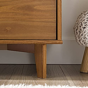 Home Accent Furnishings Transitional Farmhouse Framed 6-Drawer Dresser with Cup Handles - Caramel