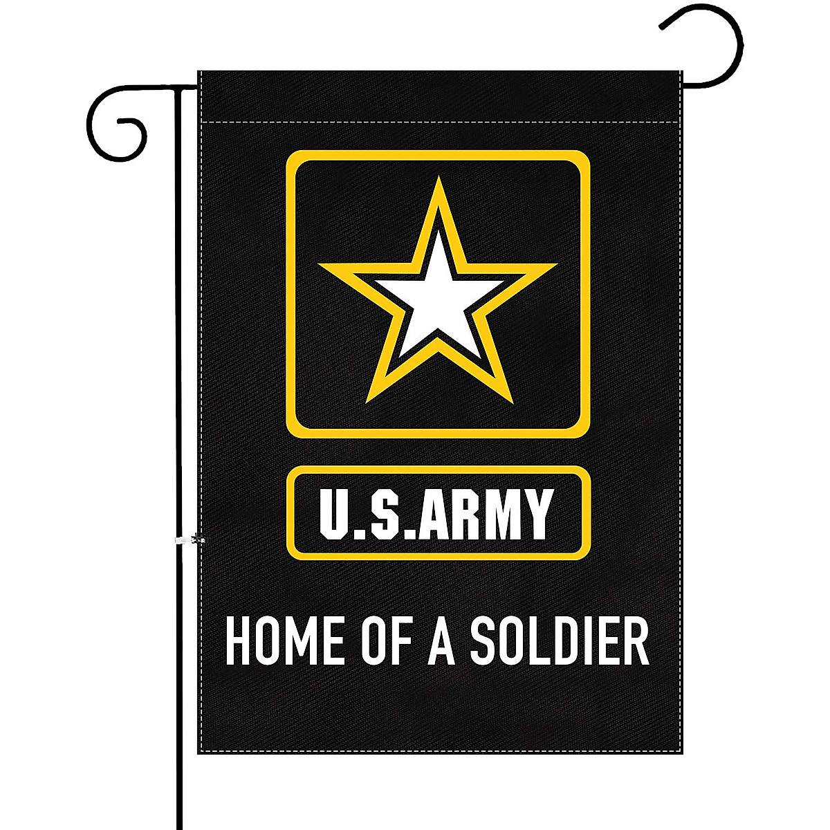 US MILITARY US Army Flag Official Licensed United State American Military Veteran Retire Home of a Soldier Armed Forces Rangers, Double Sided Banner 12.5" x 18" Made USA