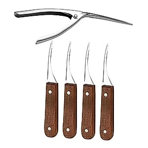 RORPOIR 1 Set Stainless Steel Shrimp Opener Shrimp Cutter Seafood Deveiner Shrimp Cleaner and Deveiner Tool Oyster Crackers Tools for Fish Scale Remover Shrimp Cleaning Supplies