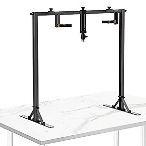 ILOKNZI Multifunction Camera Aluminium Overhead Mount Stand, Photography Studio DSLR Phone Top Down Camera Overhead Rig for Content Creators Video Photo