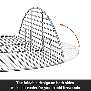 onlyfire BBQ Solid Stainless Steel Rod Foldable Cooking Grates for Grill, Fire Pit, 36-inch