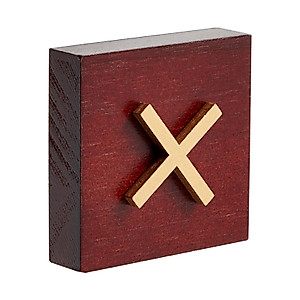 9.5-inch Wooden Tic Tac Toe Game, Decorative Coffee Table Games for Adults and Family Activities