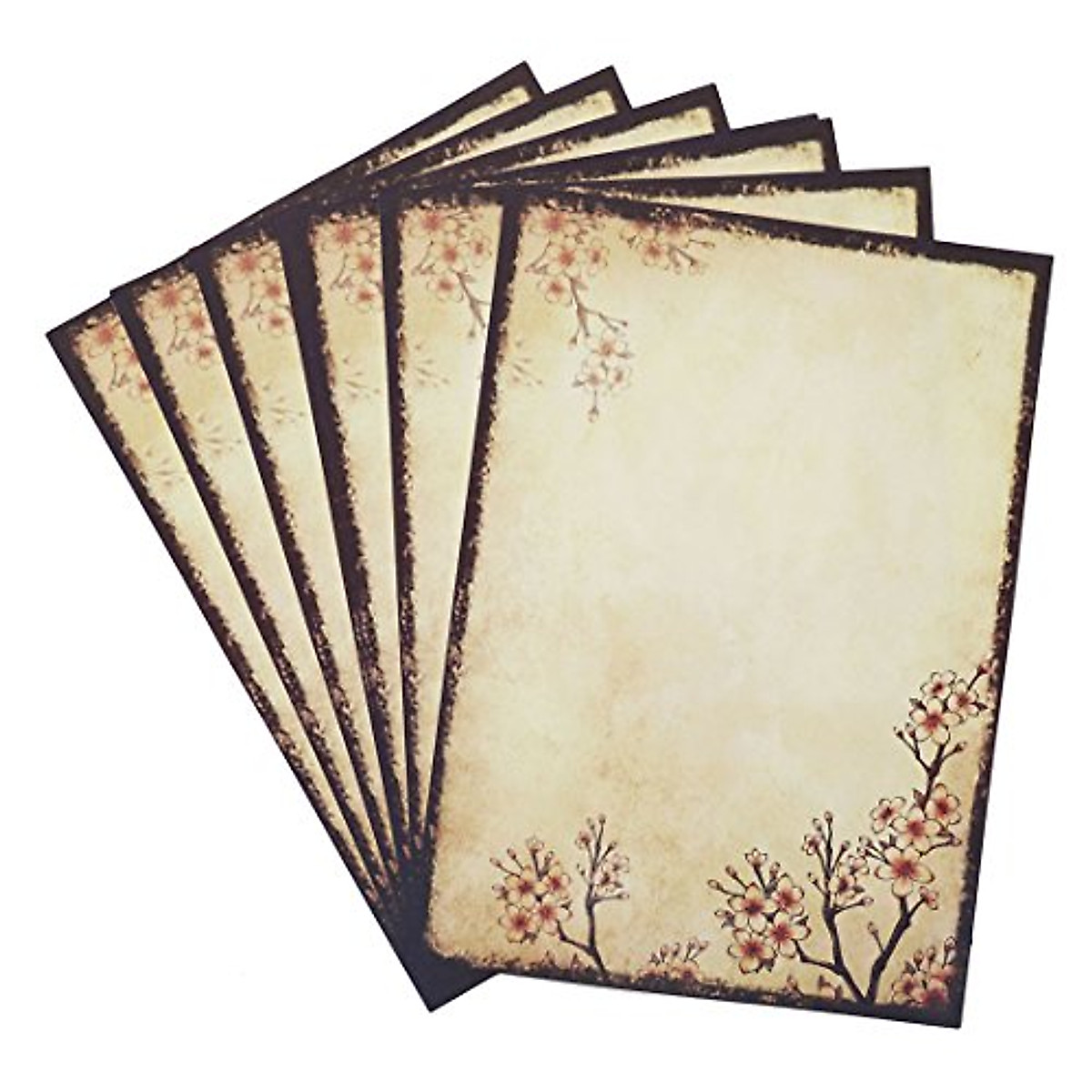 SOOKOO 48 Pcs Assorted Color Writing Stationery Paper, Letter Writing Paper Letter Sets (6 pattern, 8 pcs each pattern) (Style 02)