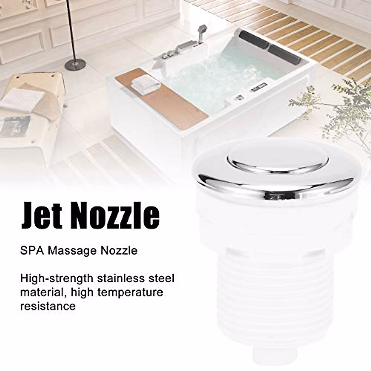 iFCOW Bathtub Massage Jet Nozzle Stainless Steel Nozzles Swimming Pool Hydrotherapy SPA Accessory
