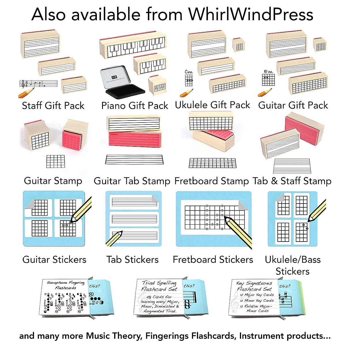 Guitar Chord Diagram & Fingering Sticker Set (250 Pack) Amazing Tool for Teachers and Students