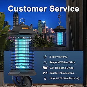 Amufer Bug Zapper Mosquito Zapper for Outdoor & Indoor,Upgraded 3 Mosquito Killing Technologies, 2 Safety Protection Technologies, Mosquito Killing Efficiency of 99.99%,Perfect for Home, Yard, Patio