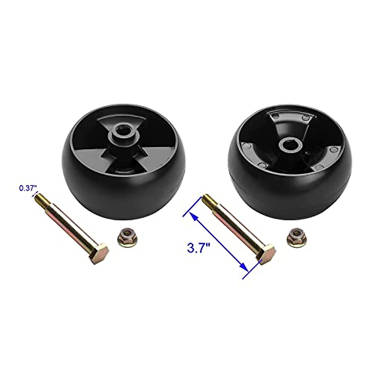 Replacement 734-04155 Deck Wheels Fit for Cad Mower - Deck Gauge Wheels Compatible with Cad LTX1050 LTX1040 XT1 Enduro Riding Mower, Craftsman LT2000 LT2500 42" 46" 50" 54" Deck Lawn Mower, 2 Pack
