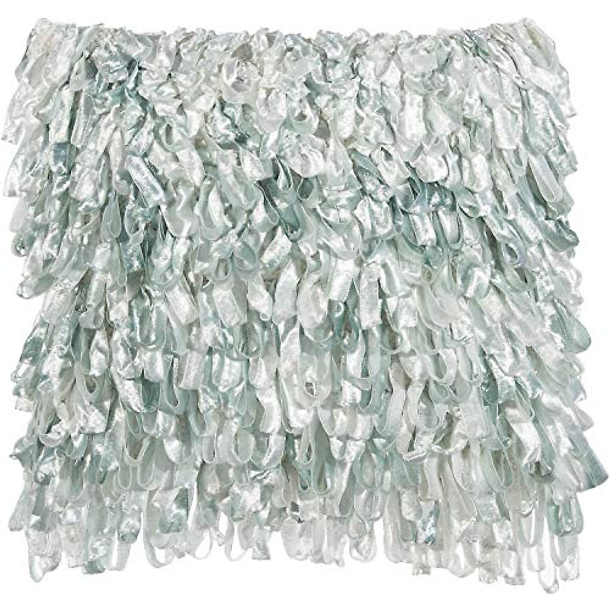 Mina Victory Life Styles Ribbon Loops Seafoam 20" X 20" Throw Pillow