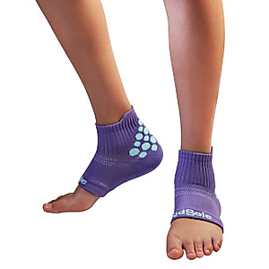 KidSole RX Gel Sports Sock for Kids with heel sensitivity from Severs Disease, Plantar Fasciitis (Toddler 11-2, Purple)