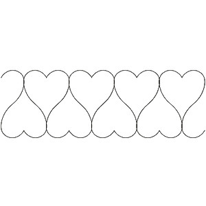 Quilting Stencils for Machine and Hand Quilting - 2 Quilting Stencils for Border Patterns - Heart Border Plastic Quilt Stencil Set with Guide
