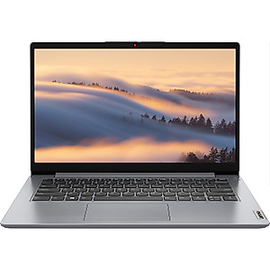 Lenovo Ideapad 1i Thin Light Laptop, 14.0" HD Display, Intel Celeron N4020(up to 2.80 GHz), 4GB RAM 192GB Storage(64GB eMMC+ 128GB Micro SD), WiFi 6, Webcam, 10Hr Battery, Windows 11 S, Cloud Grey