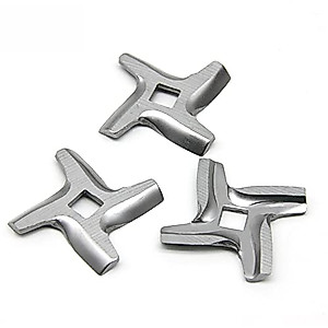 3pcs Meat Grinder Knife Mincer Blade With Square Hole Spare Parts For Moulinex HV6 Type A133 Kitchen Appliance