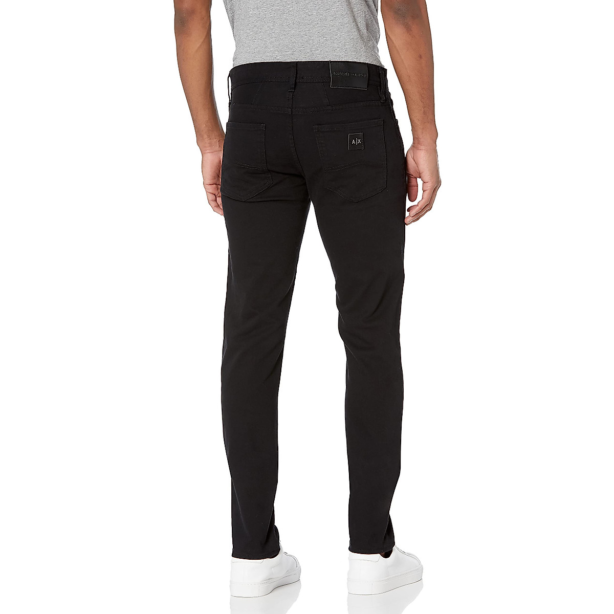 A|X ARMANI EXCHANGE mens 5 Pocket Stretch Twill Skinny Denim Jeans, Black, 32 US