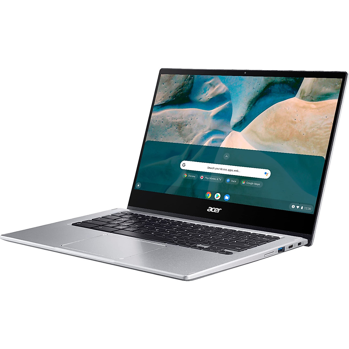 Acer Chromebook Spin 514 2-in-1 Laptop, 14" FHD Touchscreen, AMD Ryzen 3 3250C, 4GB DDR4 RAM, 128GB Storage (64GB eMMC + broag 64GB Flash Drive), 802.11AC WiFi, Bluetooth 5.0, Silver, Chrome OS