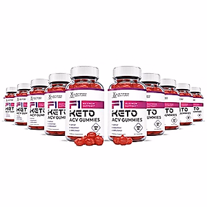 Justified Laboratories (10 Pack) F1 Keto ACV Gummies 1000MG with Pomegranate Juice Beet Root B12 600 Ketos Gummys