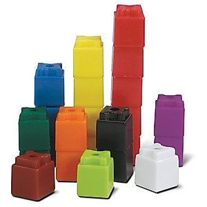 hand2mind Interlocking UniLink Math Linking Cubes, Plastic Cubes, Color Sorting, Connecting Cubes, Math Manipulatives, Counting Cubes for Kids Math, Math Cubes, Counters for Kids Math (Set of 500)