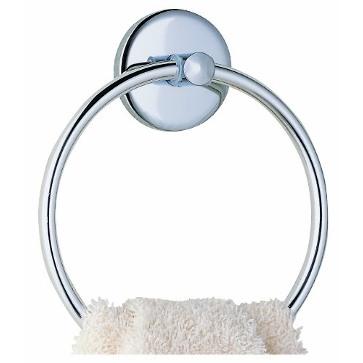 Plumb USA 4-Piece Bathroom Hardware Accessory Set, Includes Towel Bar, Toilet Paper Holder, Towel Ring and Robe Hook, Chrome Finish