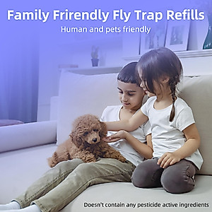 Kiwinurse Indoor Fly Trap Refill Glue Cards for UVLA1001 Indoor Fly Insect Trap - 10Pack, Single Sided Sticky