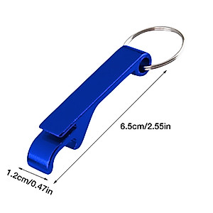6pcs Portable Beer Bottle Opener, Keychain Pocket Aluminum Beer Can Opener, Beer Bar Tool Gadgets, Summer Beverage Beer Accessories