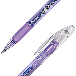Pentel Sparkle Pop Metallic Gel Pen, (1.0mm) Bold Line, Violet/Blue Ink - K91-DV