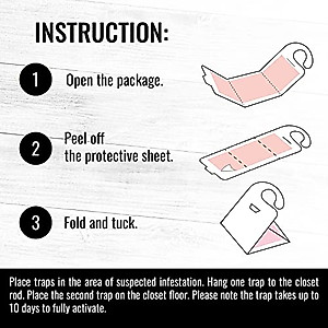 Clothing Clothes Moth Traps - 20 Pack, Sticky Glue Bug Repellent with Pheromone Attractor for Closets Wardrobes Carpet Cabinet Drawers, Safe, Non-Toxic for Indoor