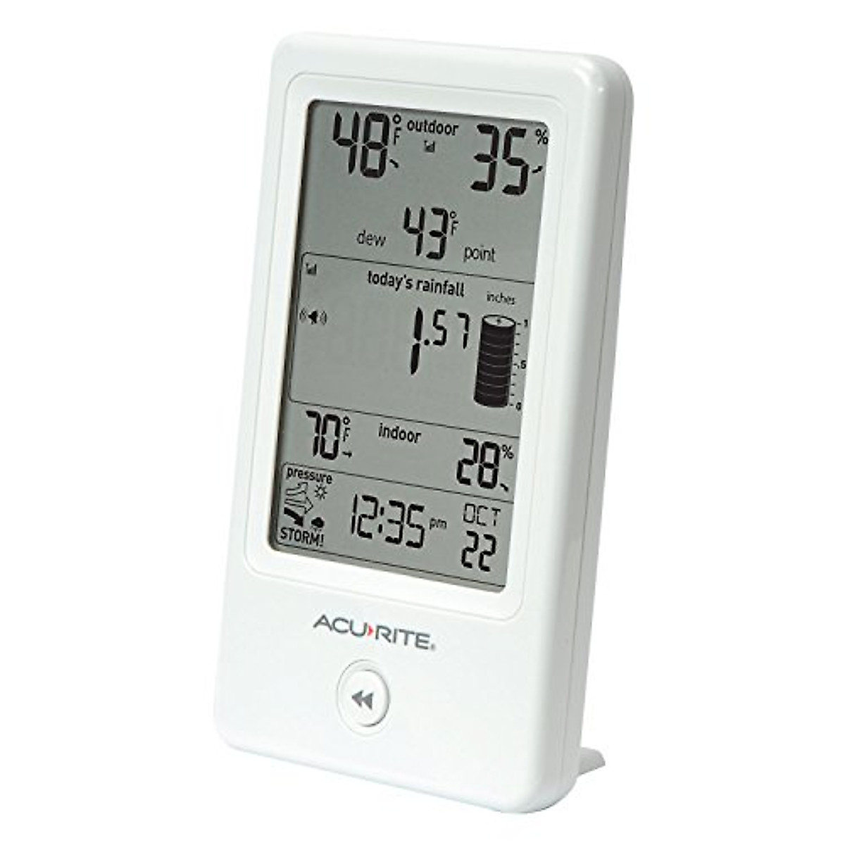 AcuRite 01089M Rain Gauge with Thermometer & Humidity