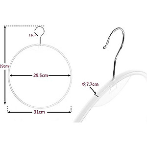 WellieSTR 30PCS Thong Underwear Display Ring Hanger 12", Plastic Round Circle Loop Hook Bikini Swimwear Lingerie Brief Display Hoop Rack Holder