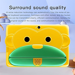 kcavykas 7.0-Inch HD Display Quad Core Android 7.1 Tablet Pc for Children 1+16gb Multi-Function Bluetooth WiFi Support 128g Memory Card (Yellow)