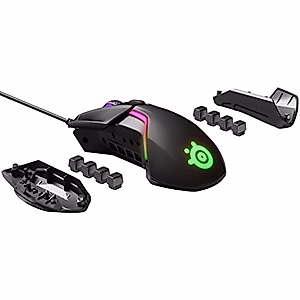SteelSeries Rival 600 Gaming Mouse - 12,000 CPI TrueMove3Plus Dual Optical Sensor - 0.5 Lift-off Distance - Weight System - RGB Lighting,black