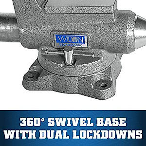 Wilton 865M Mechanics Pro Bench Vise, 6-1/2" Jaw Width, 6" Jaw Opening, 4-3/8' Throat (28812)