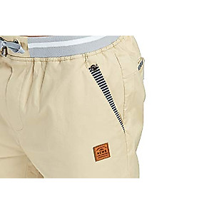 Tansozer Men's Shorts Casual Classic Fit Drawstring Summer Beach Shorts with Elastic Waist and Pockets (White, Large)