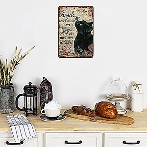 CAEJCCL 5D Diamond Art Angels Don't Always Have Wings Sometimes They Have Whiskers Diamonds Art Painting Kits for Adults DIY Paint by Number for Home Recreation and Wall Decoration 12x16 Inches