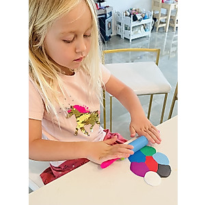 Peachy Keen Crafts Craft Sets for Kids Ages 5 and Up - Make Your Own Clay Hand Print Bowl - Includes Multicolor Clay, Cutting Tool, and Roller - Kid Craft Kit to Make Up to 3 Bowls