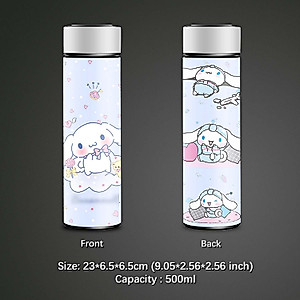 G-Ahora Anime Water Bottle,Anime Water Bottle Cup,Smart Temp Display Reusable Water Bottle 500ml (Cinnamo)