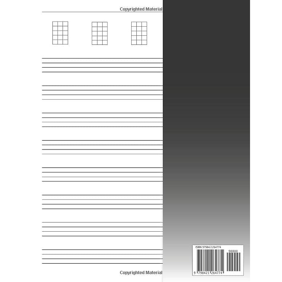 Blank Ukelele Tab Paper: Ukelele Tablature Manuscript Paper With Chord Diagrams