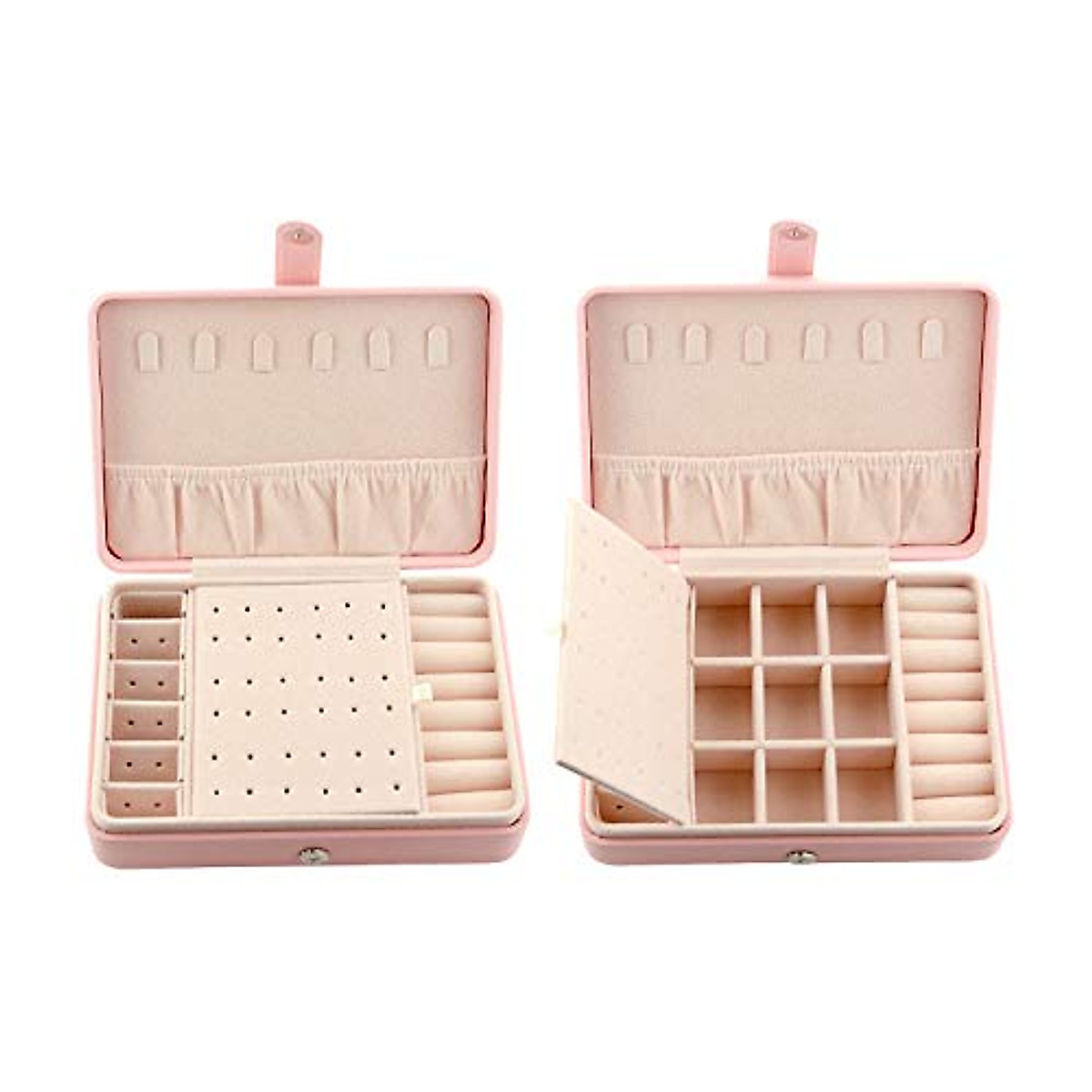 Bausweety Jewelry Box Necklace Earrings Rings Jewelry Accessory Organizer for Women Girls