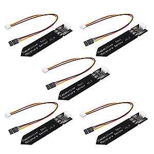 Stemedu 5PCS Capacitive Analog Soil Moisture Sensor Module 3.3~5.5V Corrosion Resistant Humidity Detection Sensors DIY Electronic for Arduino for Raspberry Pi