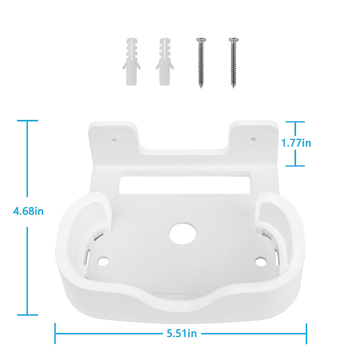 HOLACA Wall Mount Holder for ASUS ZenWiFi Whole-Home Dual-Band Mesh WiFi 6 System XD6 (AX5400), Simple and Sturdy Wall Mount Holder Stand Bracket (White 2pack)