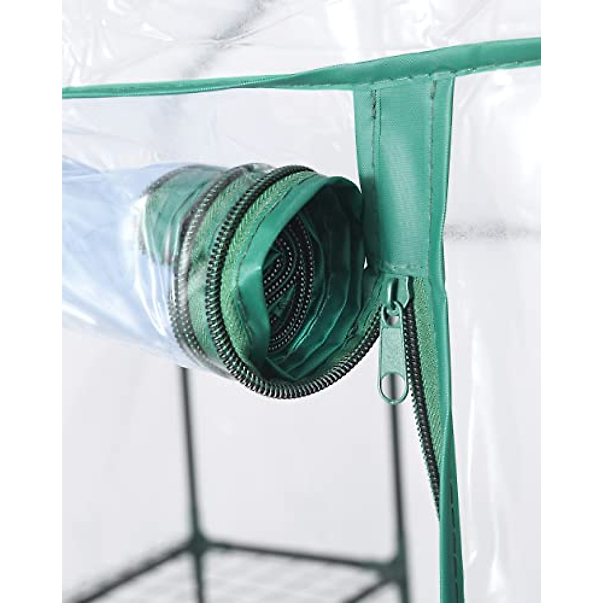 Miracle-Gro 4'8" x 4'8" x 6'5" All-Season Small Walk-in Greenhouse with 8 Wire Shelves for Outdoors, Easy-Access and Durable, Translucent