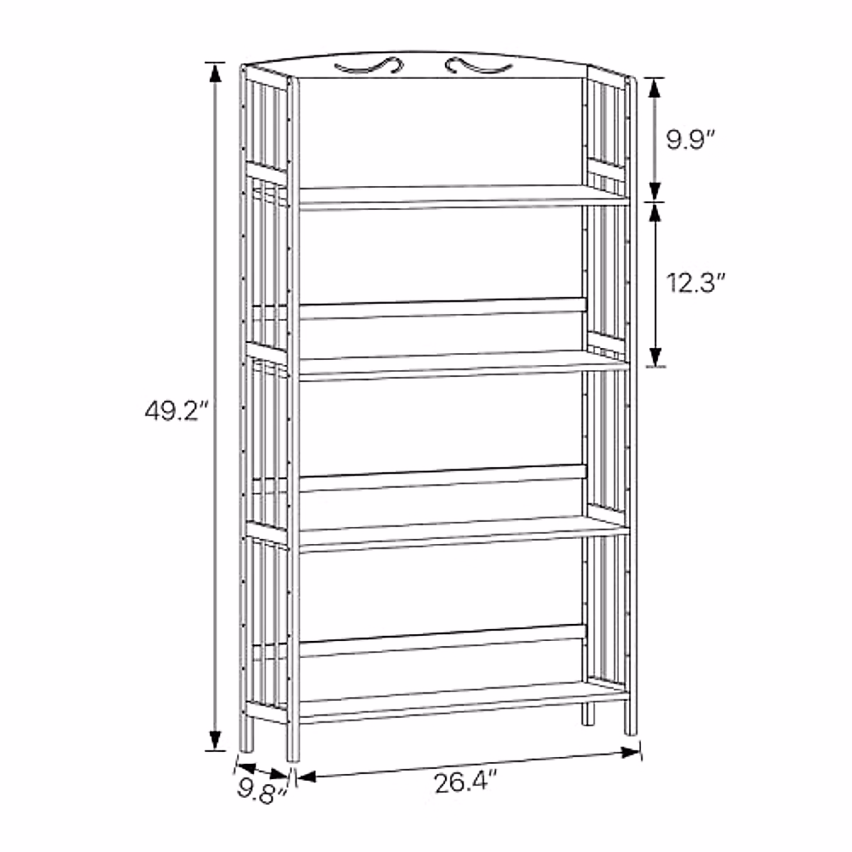 MoNiBloom Bamboo 4-Tier Bookshelf Adjustable Free-Standing Adjustable Storage Shelf Bookcase Plant Flower Stand for Living Room Kitchen Garden, Natural