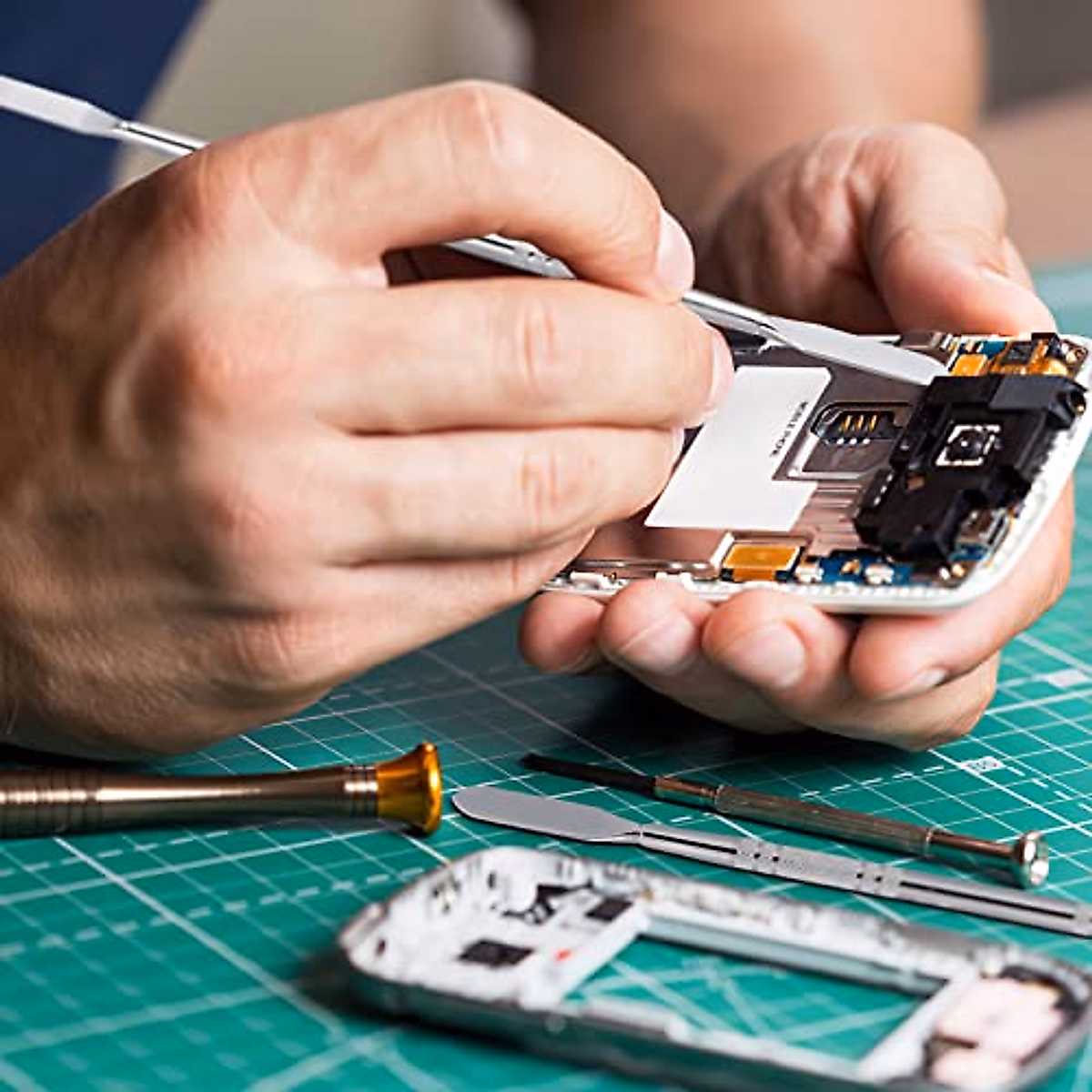 Hemobllo Metal Spudger - 2 Pcs Electronics Opening Pry Tool Metal Opening Spudger Pry Tool Double-Ended Stainless Steel Opening Stick Repair Pry Tools for Cell Phone, Tablet, MP3, Laptop