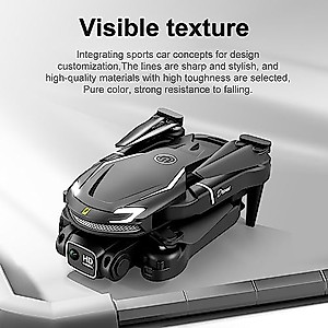Drone with Dual 4k Wide Angle HD Wifi Camera Remote Control Toys Gifts for Boys Girls with Altitude Hold Headless Mode, Add Music Zoom Function, 3-Level Flight Speed (Black)
